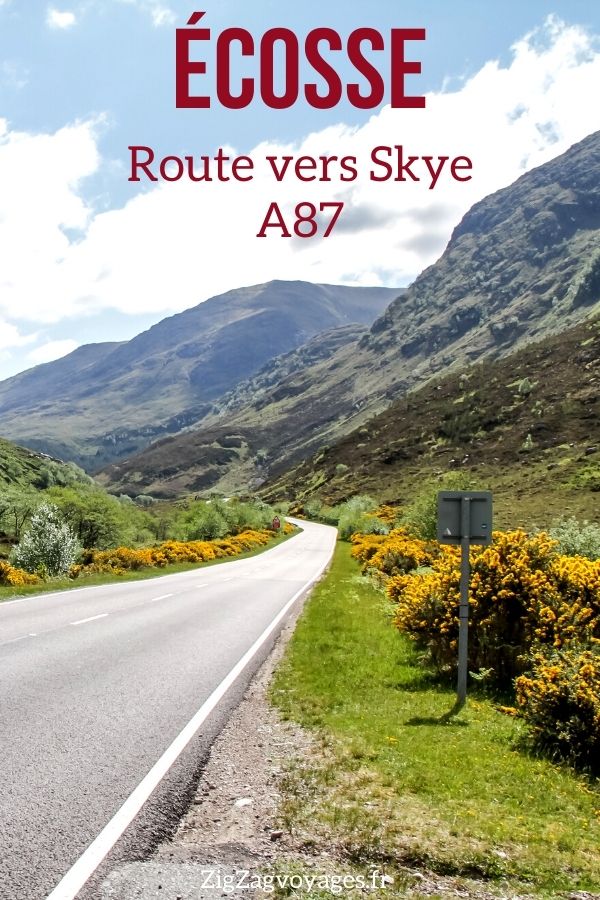 Route A87 vers Skye (Écosse) - Glen Shiel et Loch Cluanie