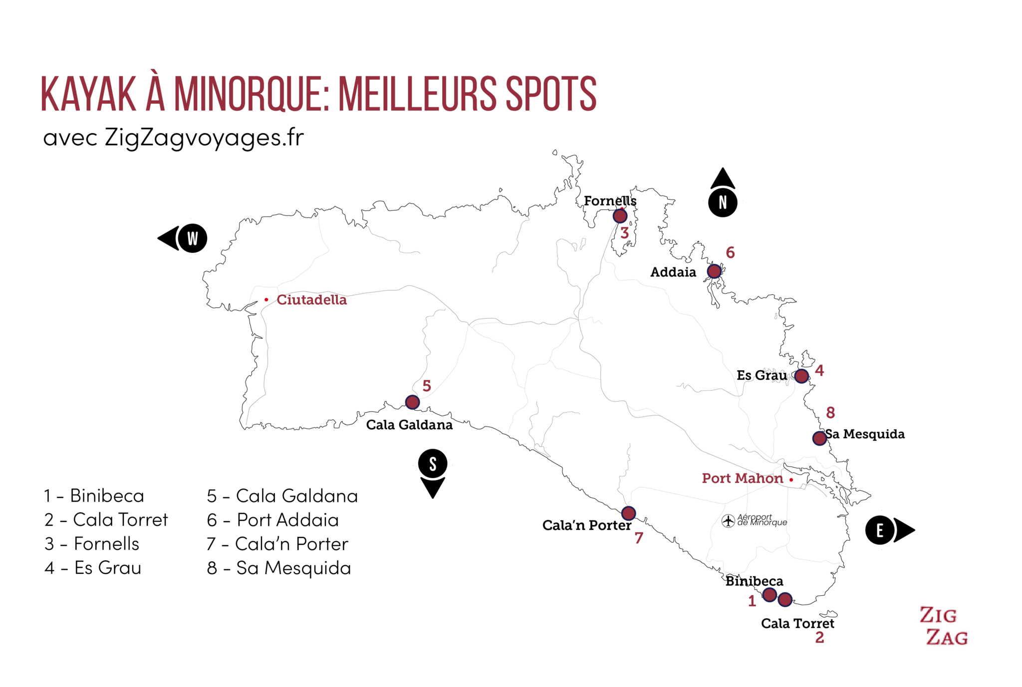 Kayak à Minorque: meilleures excursions et spots (2025)